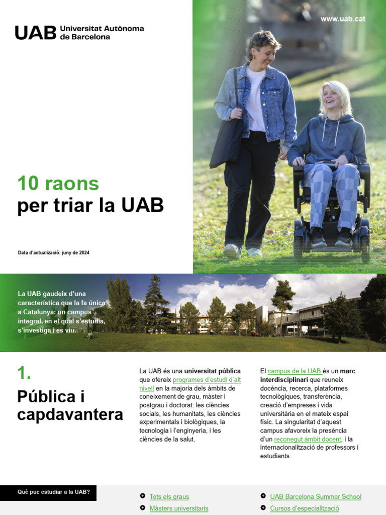 10 Raons Per Triar Uab, 2 | PDF