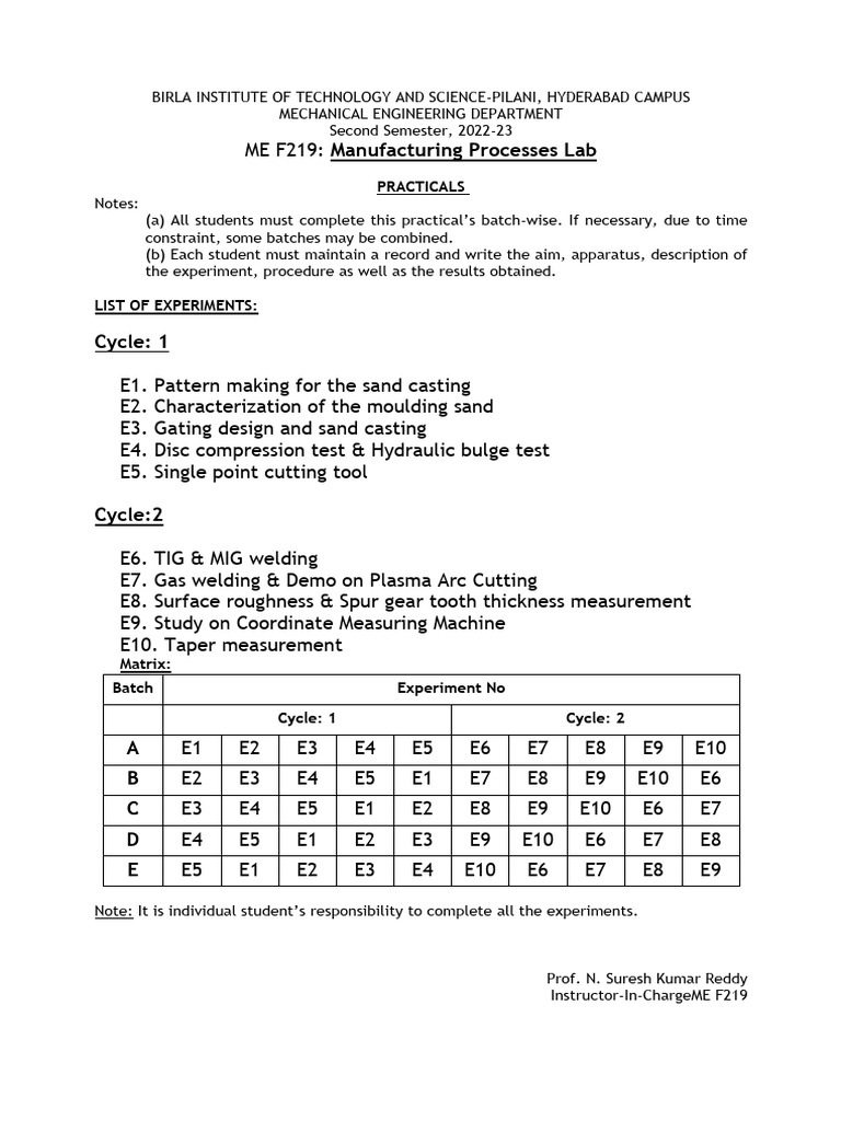 Manufacturing Processes Lab Guide | PDF | Surface Roughness | Welding