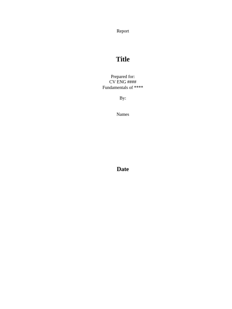 Technical Report Structure Overview | PDF | Experiment | Scientific Method