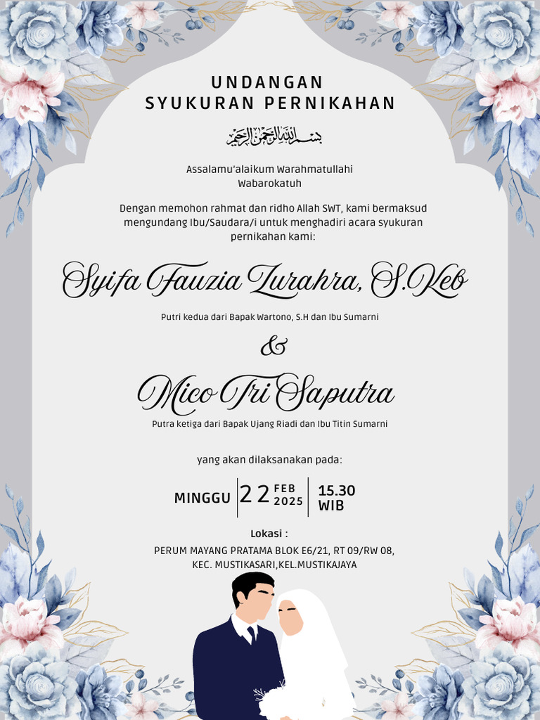 UNDANGAN SYUKURAN NIKAHAN | PDF