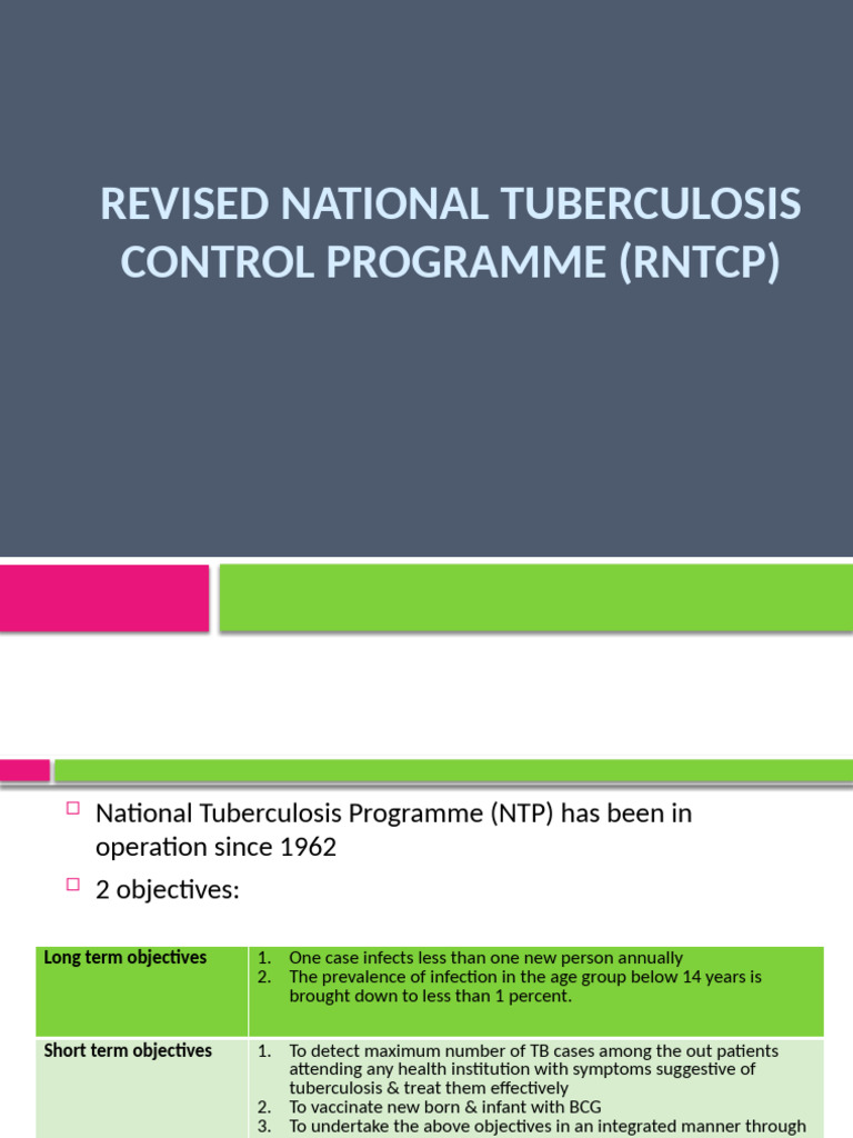 TB Programme | PDF | Tuberculosis | Diseases And Disorders
