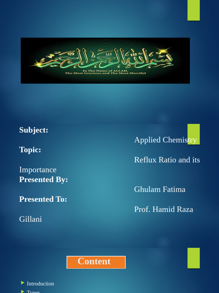 Reflux Ratio | PDF | Distillation | Chemistry