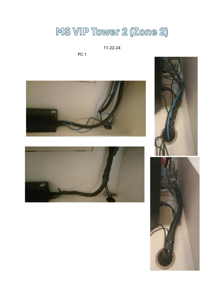 MS VIP Tower 2 (Zone 2) CABLE ORGANIZE - 11-22-24 | PDF