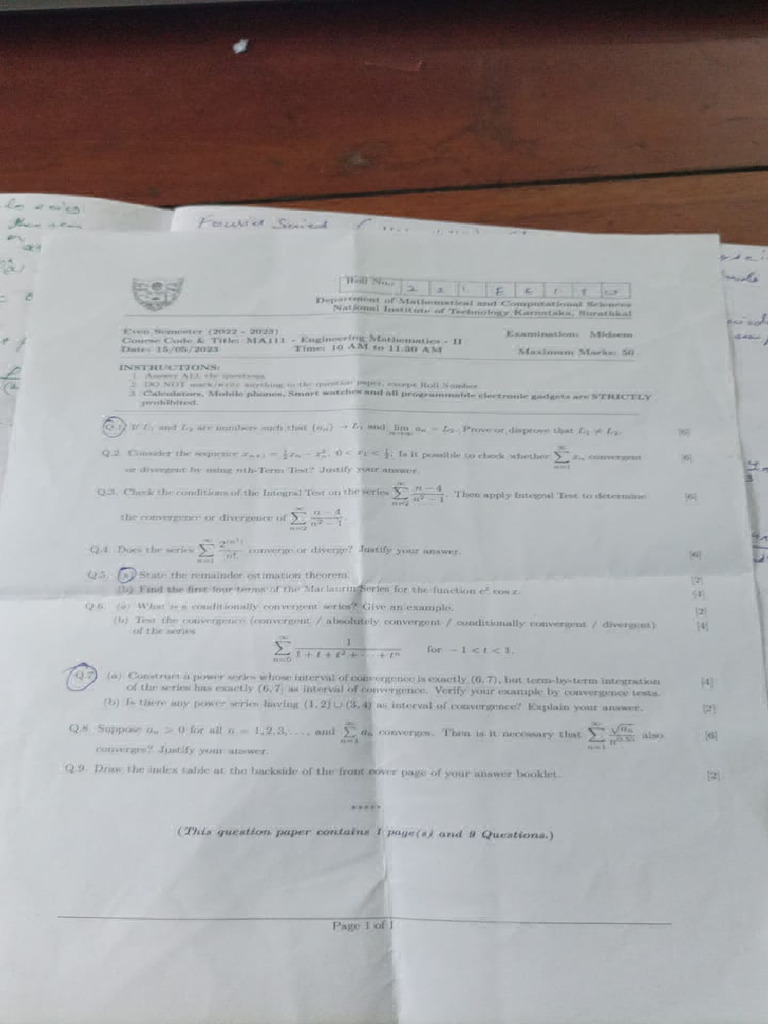 MA111- MIDSEM(2026) (1) | PDF