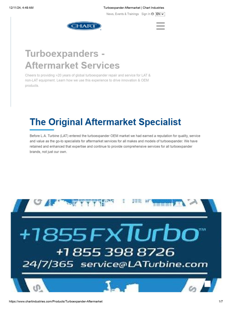 Turboexpander Training - Chart Industries | PDF