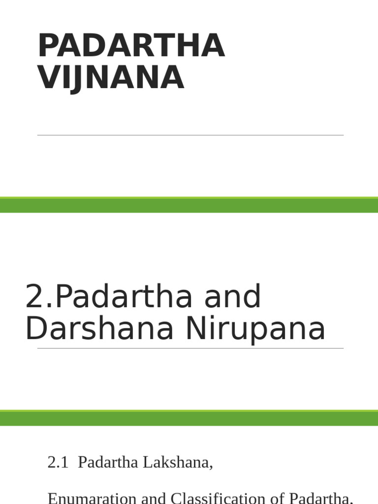 Understanding Padartha and Darshana | PDF | Hindu Philosophy | Sanskrit