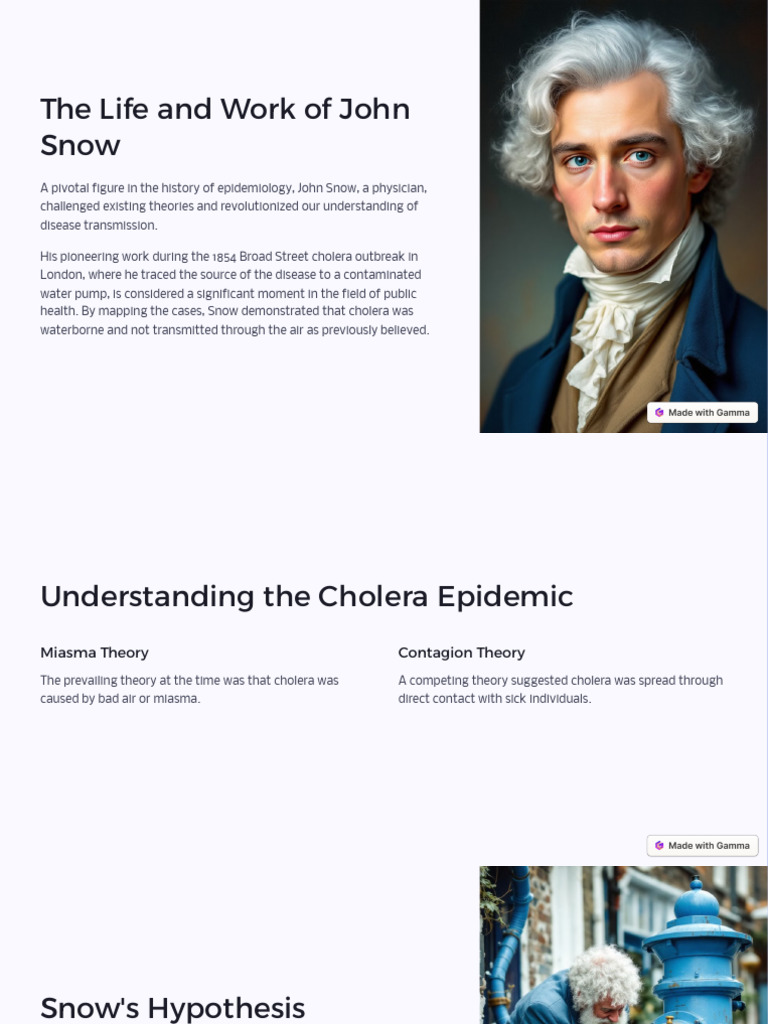 John Snow: Pioneer of Epidemiology | PDF | Public Health | Cholera