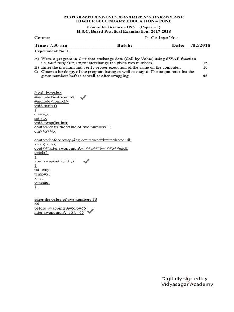 CS Practical Slips Paper 1 | PDF | Computing | Computer Programming