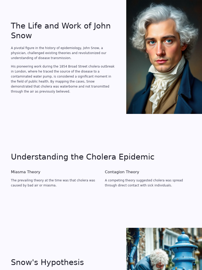 John Snow: Pioneer of Epidemiology | PDF | Public Health | Cholera