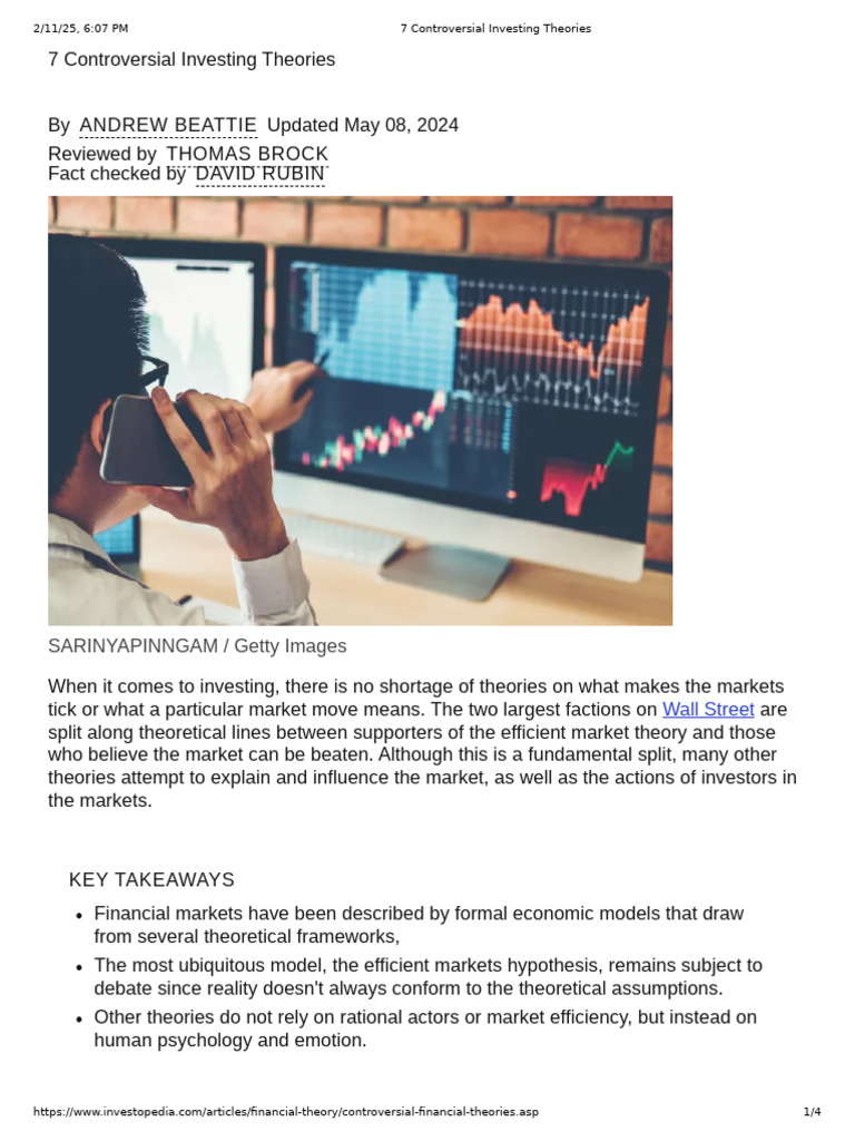 7 Controversial Investing Theories | PDF | Efficient Market Hypothesis ...