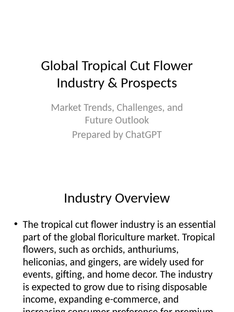 Global Tropical Cut Flower Market Trends | PDF | Floristry | Economies