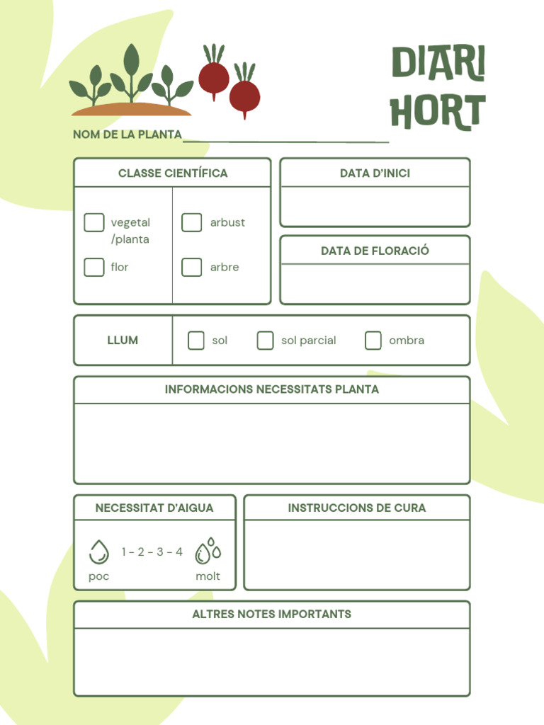 Diari Hort | PDF