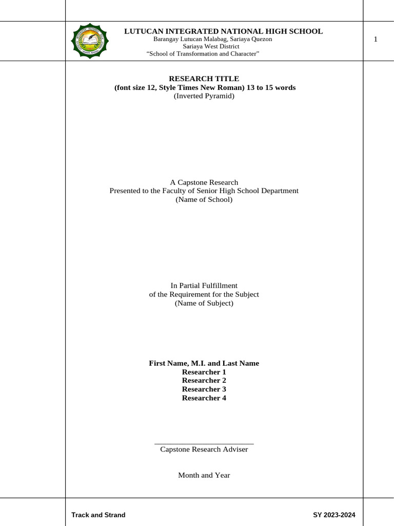 Lutucan Inhs Capstone Research Template | PDF | Theory | Data