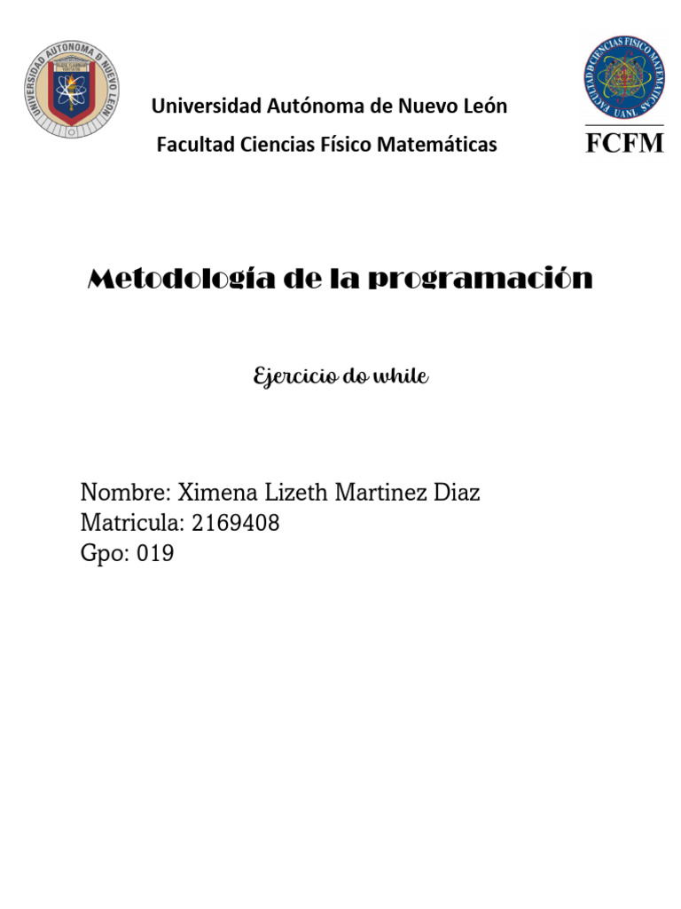 Metodología de Programación: Do While | PDF