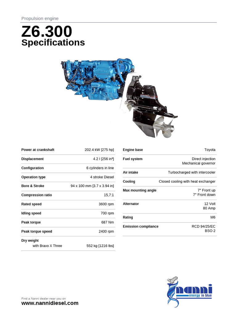 leaflet-z6.300-eng-a | PDF | Engines | Horsepower