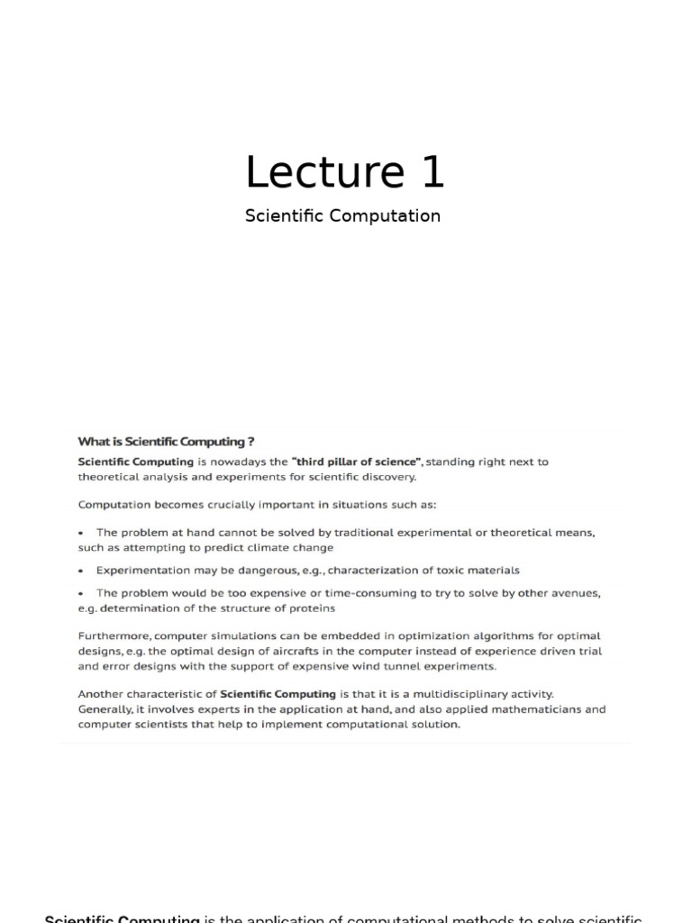 Applications of Scientific Computing | PDF