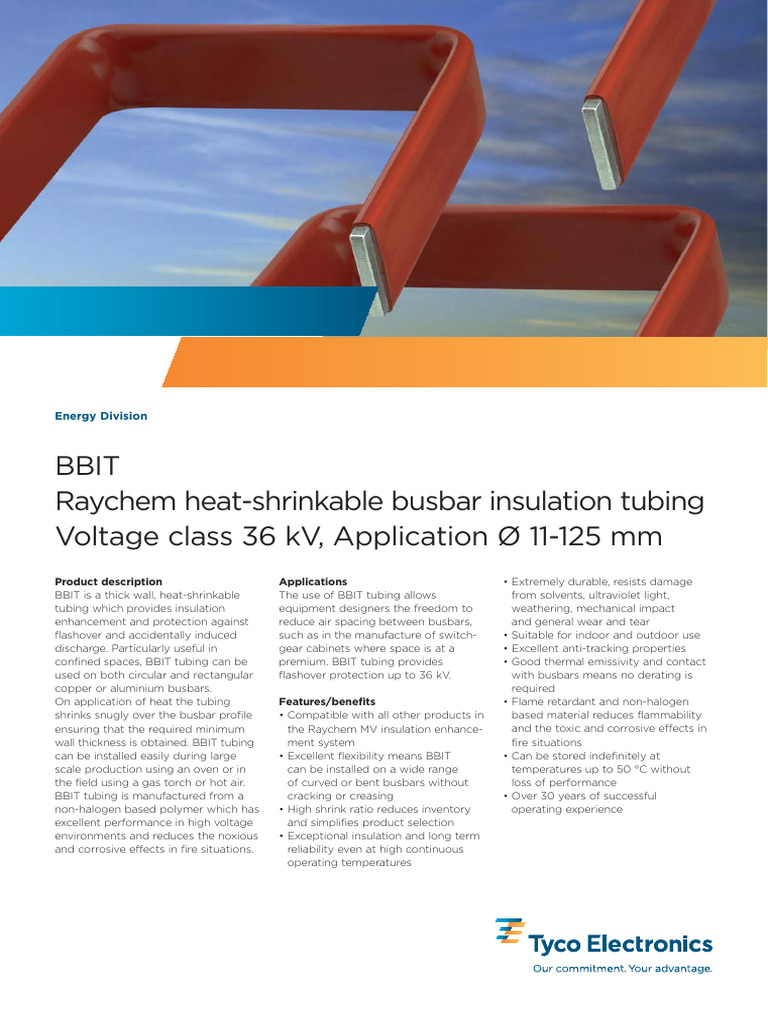 Bọc Khò Raychem BBIT | PDF | Insulator (Electricity) | Electric Arc