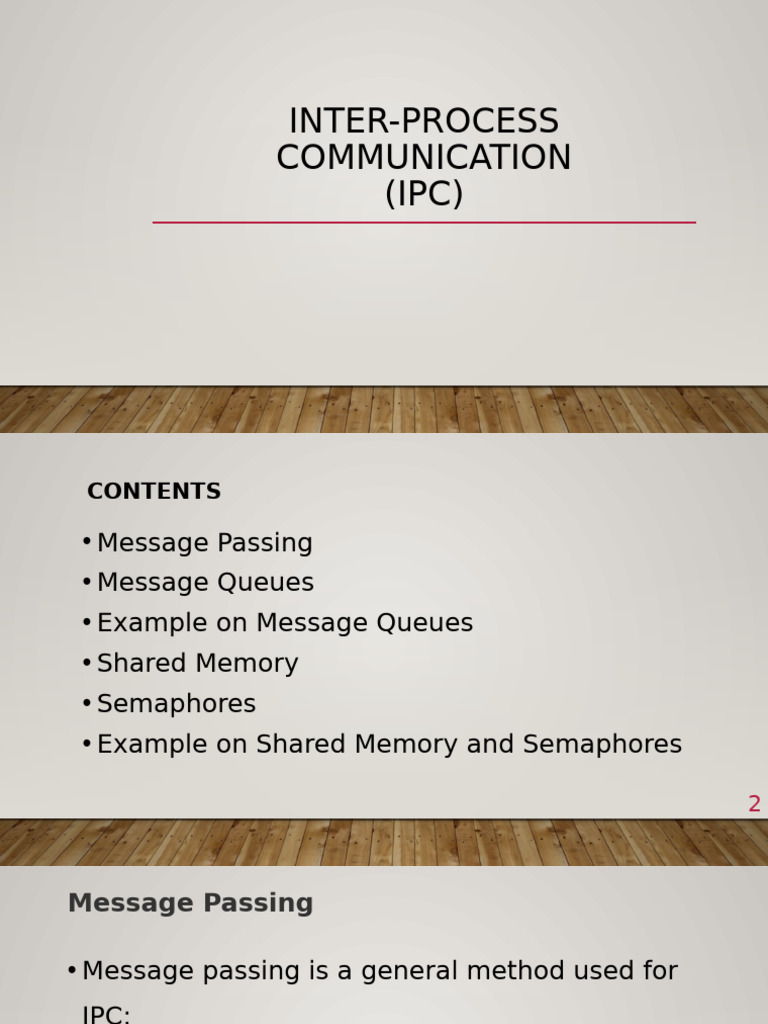 Slides 8 - IPC | PDF | Pointer (Computer Programming) | Message Passing
