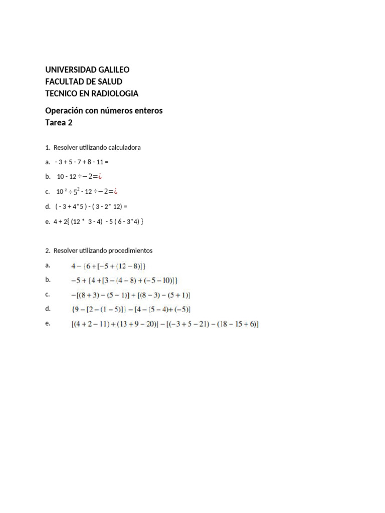 Tarea_2_operaciones_con_numeros_enteros (1) | PDF