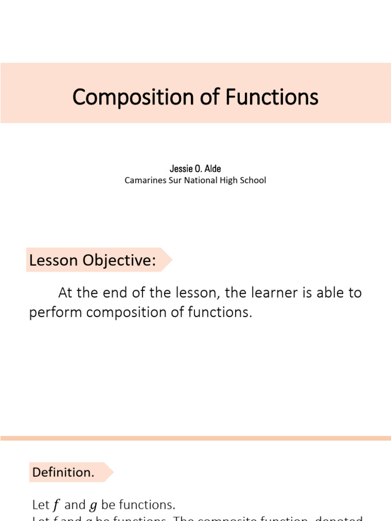 4 Composition of Functions | PDF