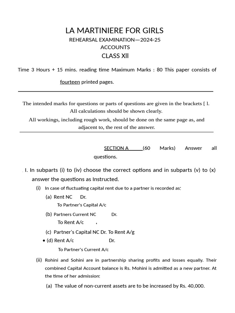 LMG Accounts Pre Board Paper | PDF | Balance Sheet | Book Value