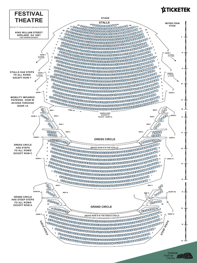 Festival Theatre Seating Map | PDF