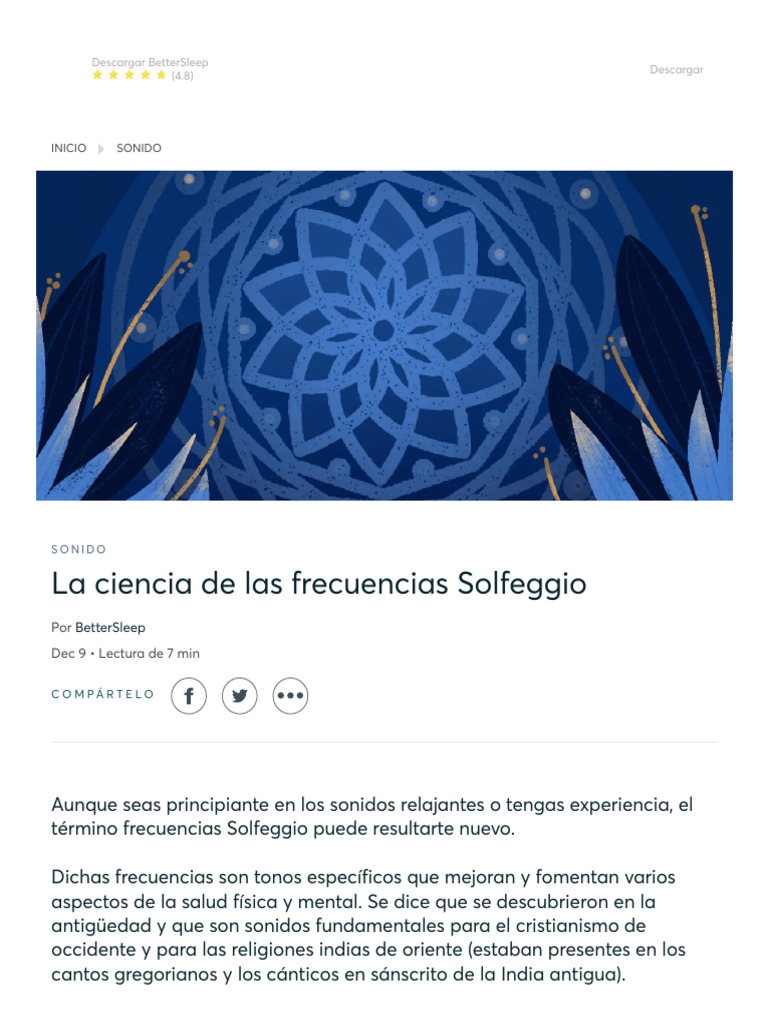 La Ciencia de Las Frecuencias Solfeggio - BetterSleep | PDF | Frecuencia | Mente