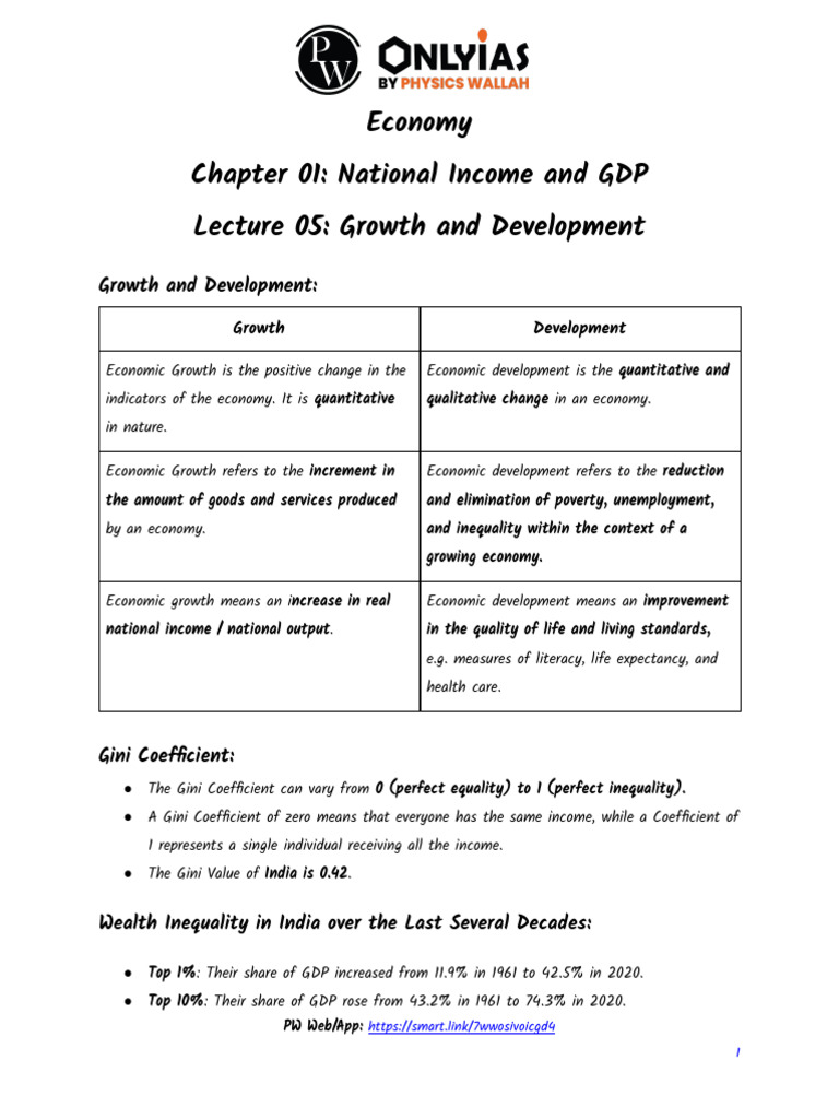 National Income and GDP 05: Daily Class Notes | PDF | Gross Domestic ...