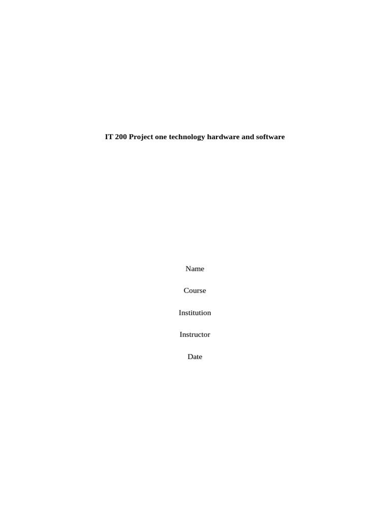 IT 200 Project One: Tech Guidelines | PDF | Security | Computer Security