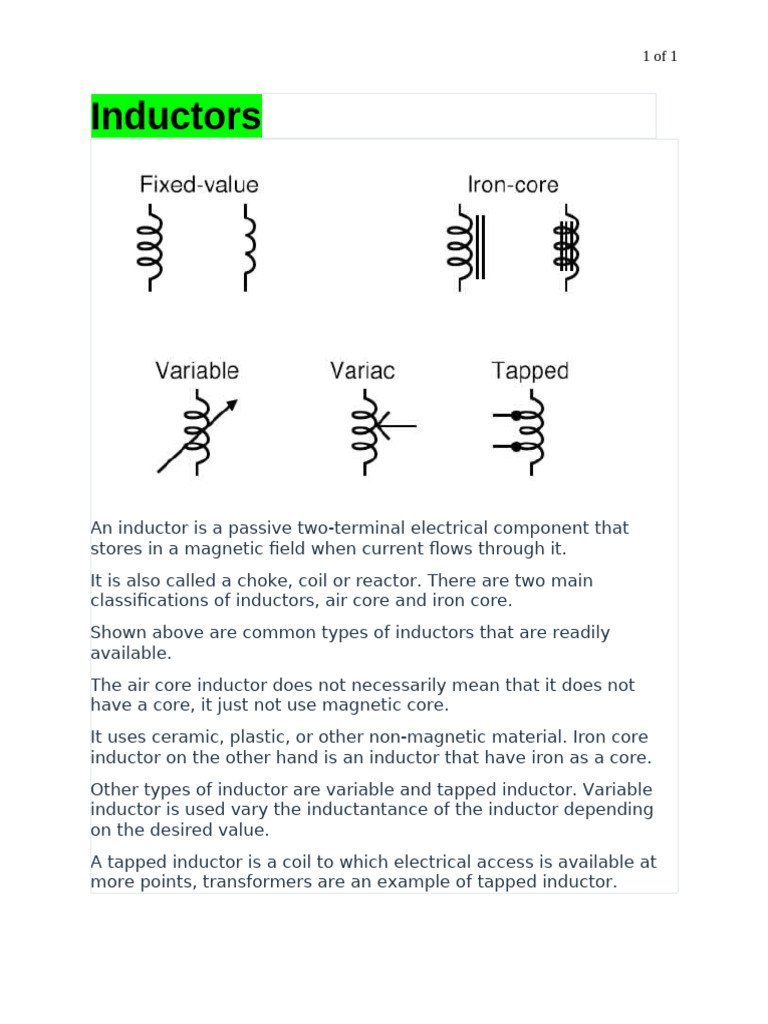 Inductors | PDF