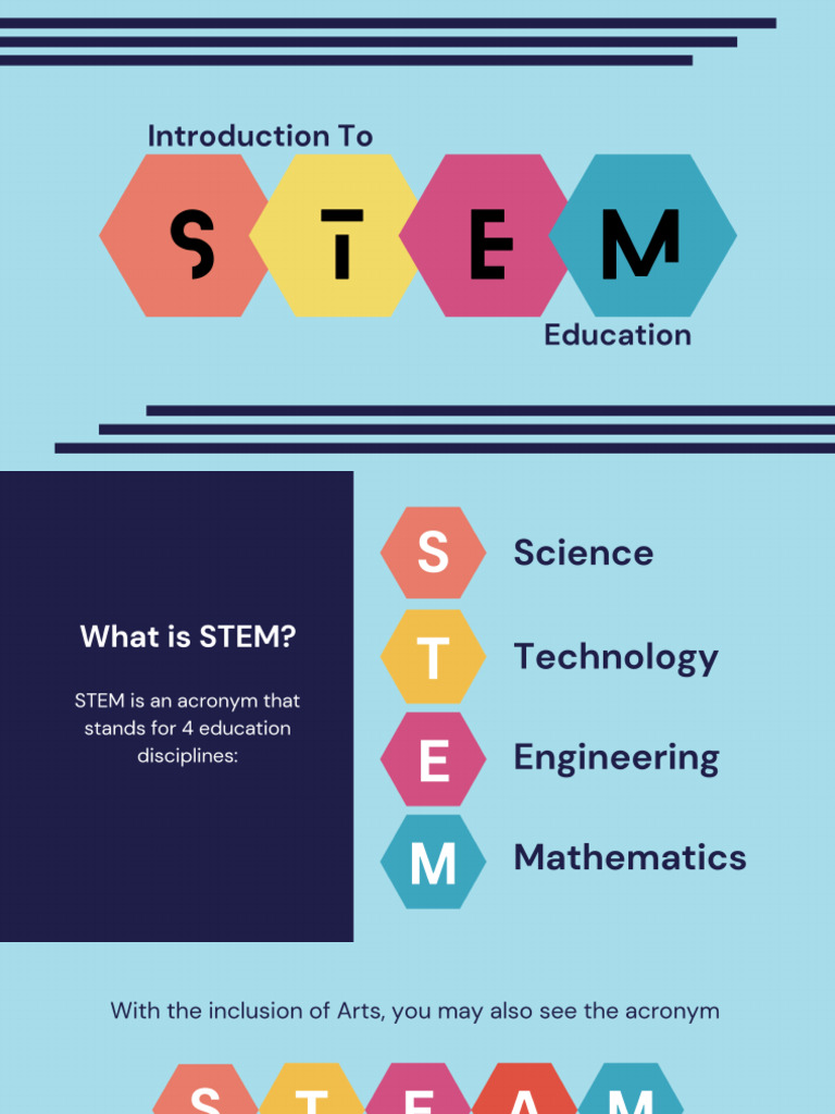 Introduction To STEM Education Presentation in Colorful Graphic Style ...