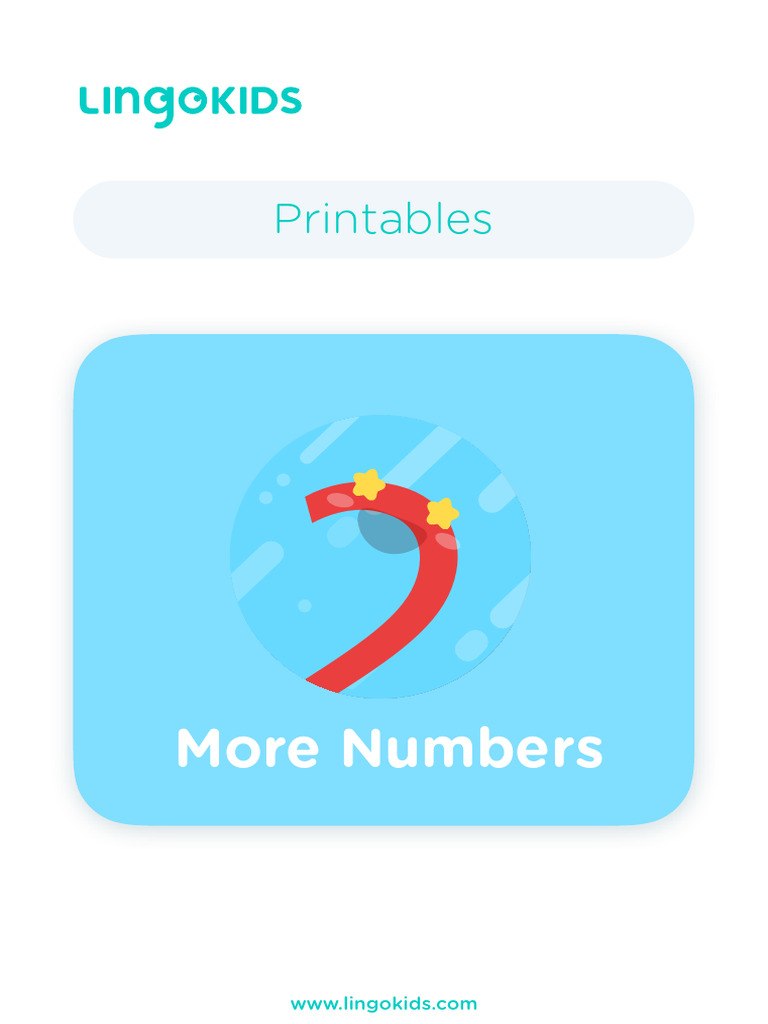 Lingokids Numbers Printables | PDF