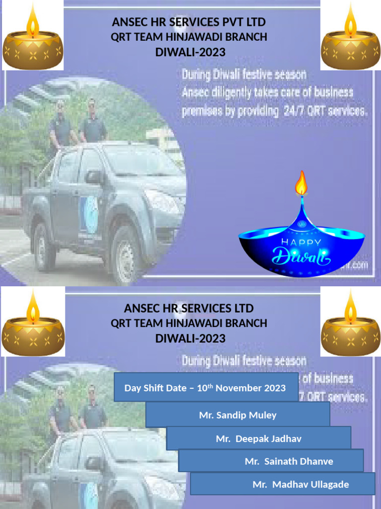 Diwali QRT Plan 2023 | PDF