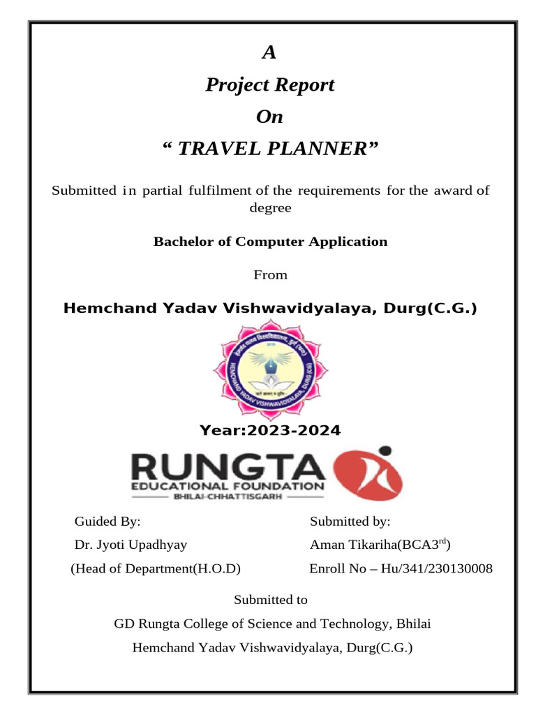 Project Front Page | PDF