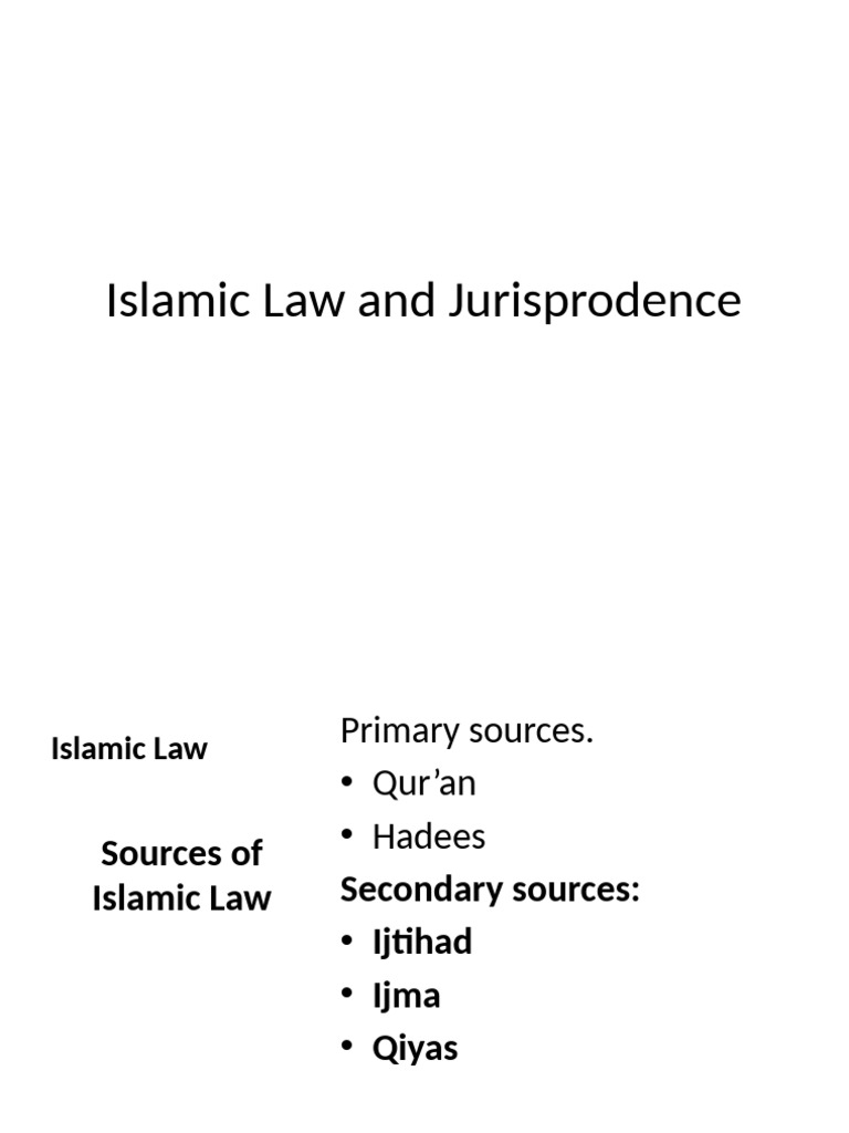 Lecture#3 Islamic Law1 | PDF | Sharia | Hadith