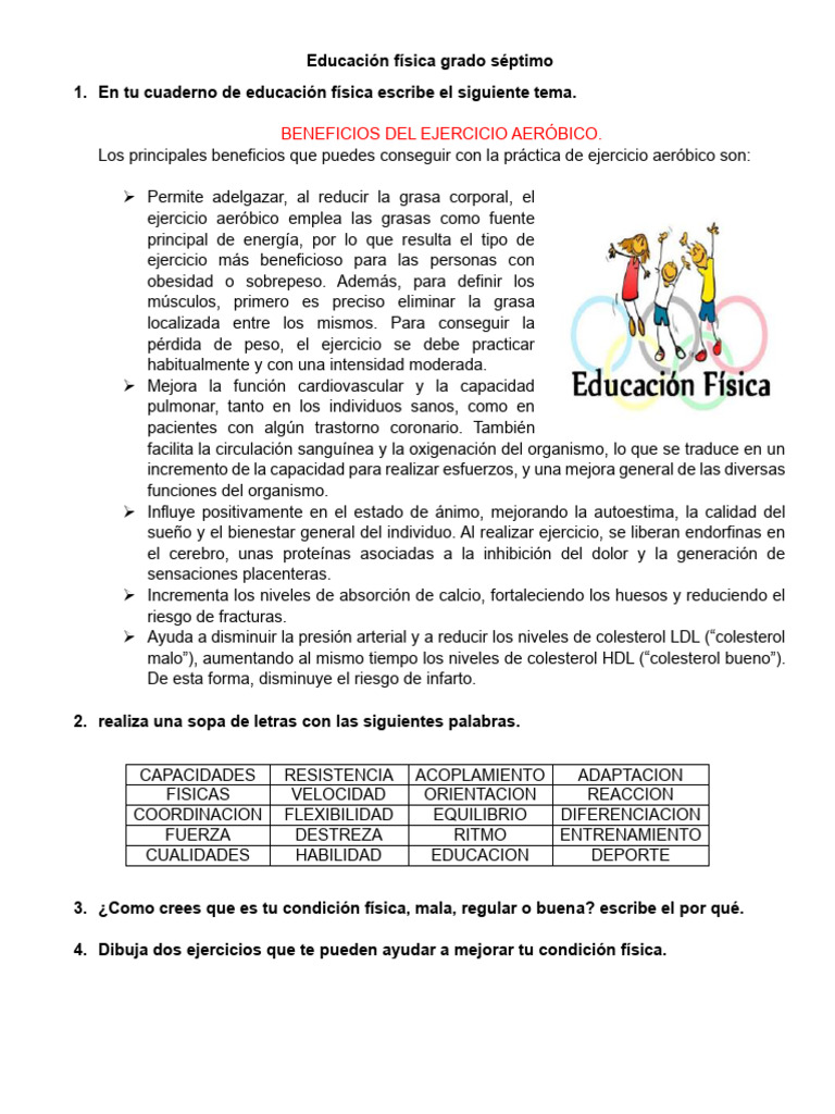 Educación física grado séptimo | PDF