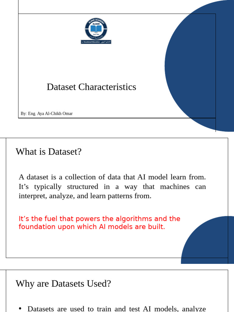 Week3 02 Dataset Characteristics | PDF | Machine Learning | Deep Learning
