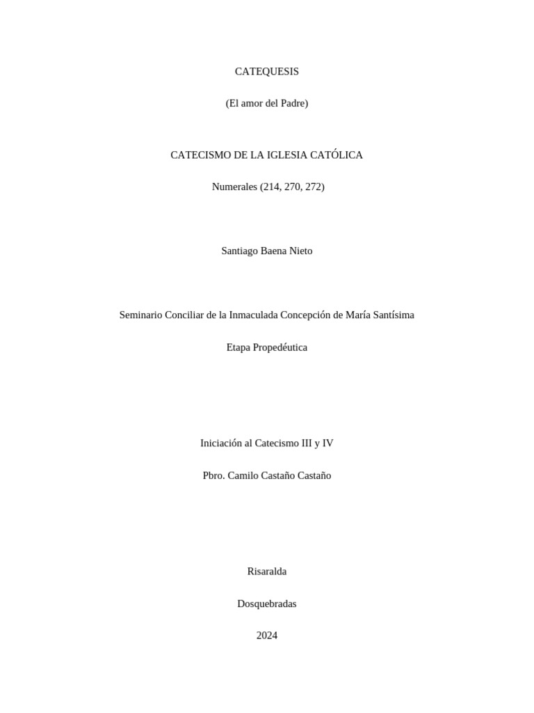 Cate Ques Is | PDF | Amor | Dios