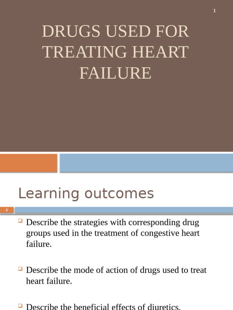 Heart Failure Drug Treatments Explained | PDF | Heart Failure ...