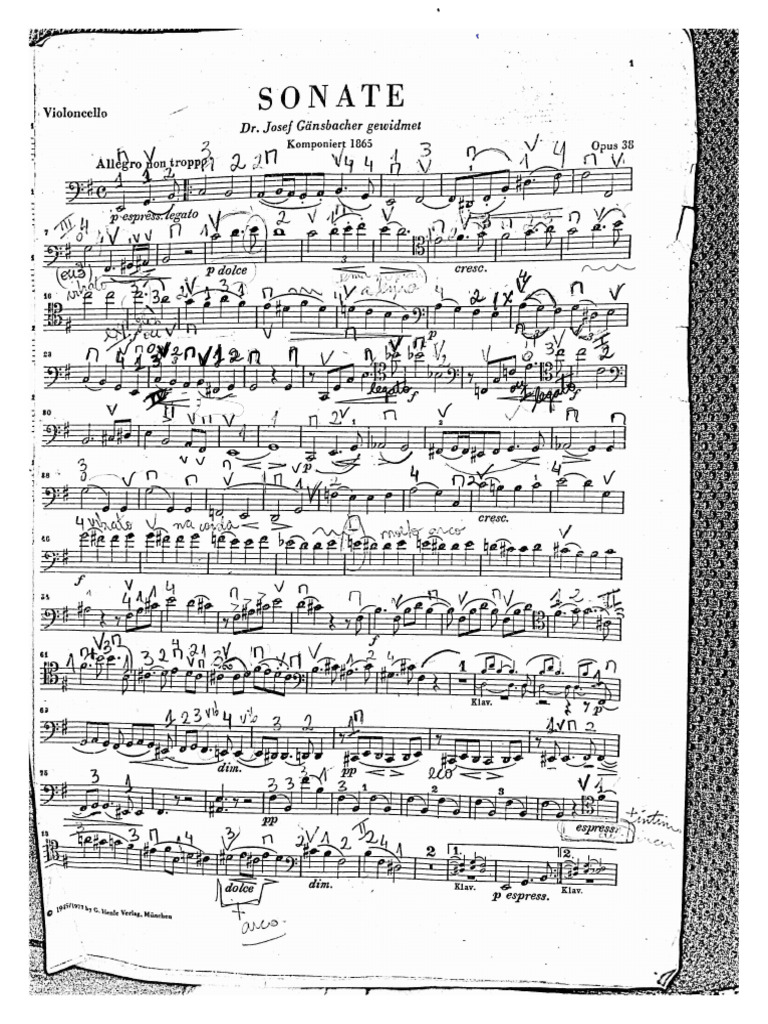 Brahms Sonata Mi M 1o Mov. | PDF