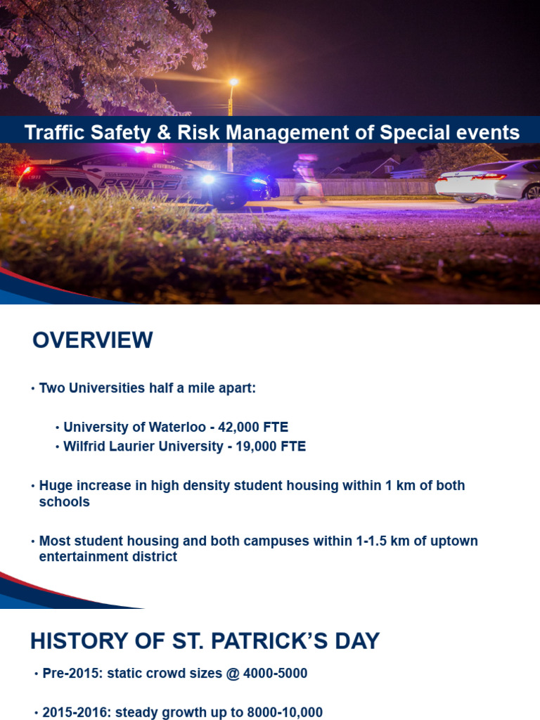 Traffic Safety & Risk Management of Special Events Presentation | PDF ...