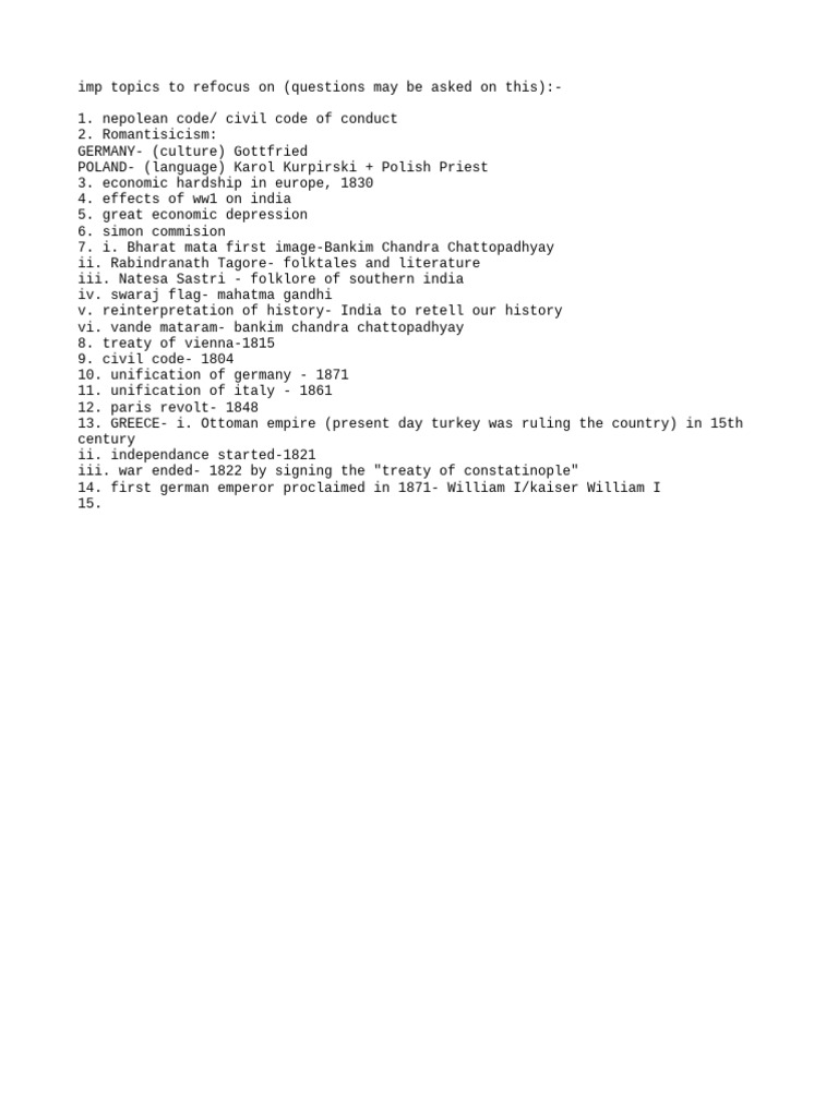 SST Imp Topics | PDF