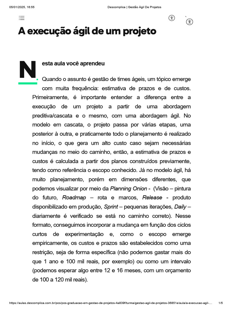 Execução Ágil em Projetos: Scrum e Backlog | PDF | Desenvolvimento ágil ...