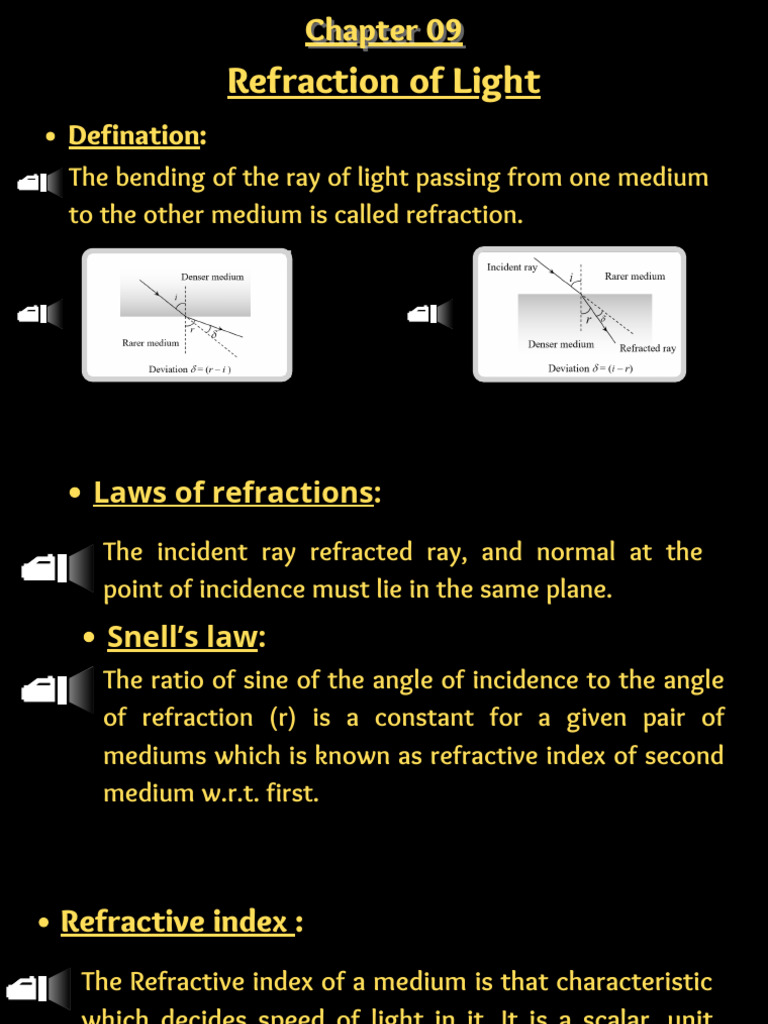 Refraction of Light & Refractive Index | PDF
