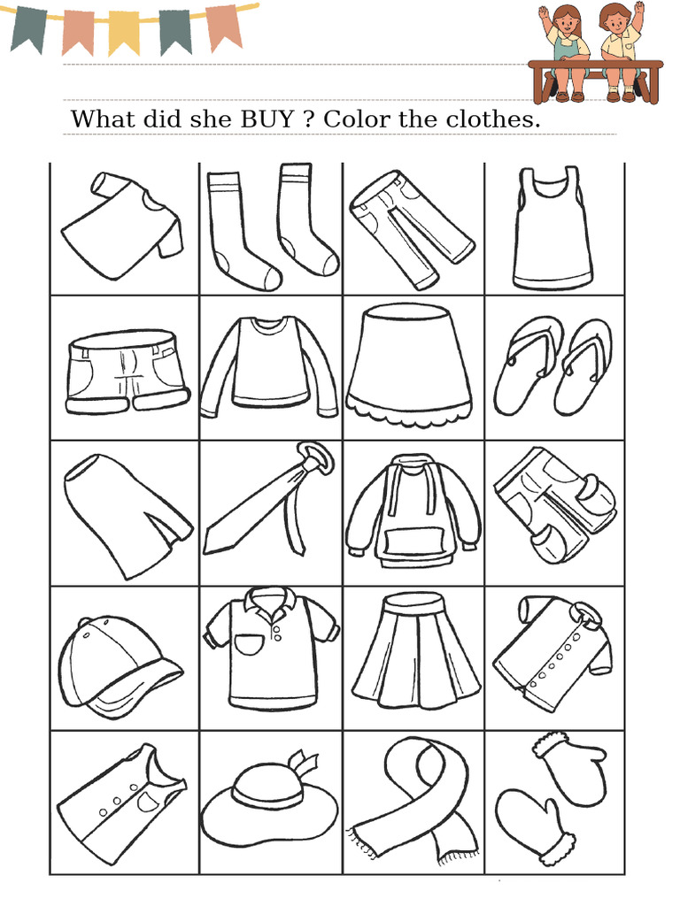 4th Grade Clothes Activity | PDF