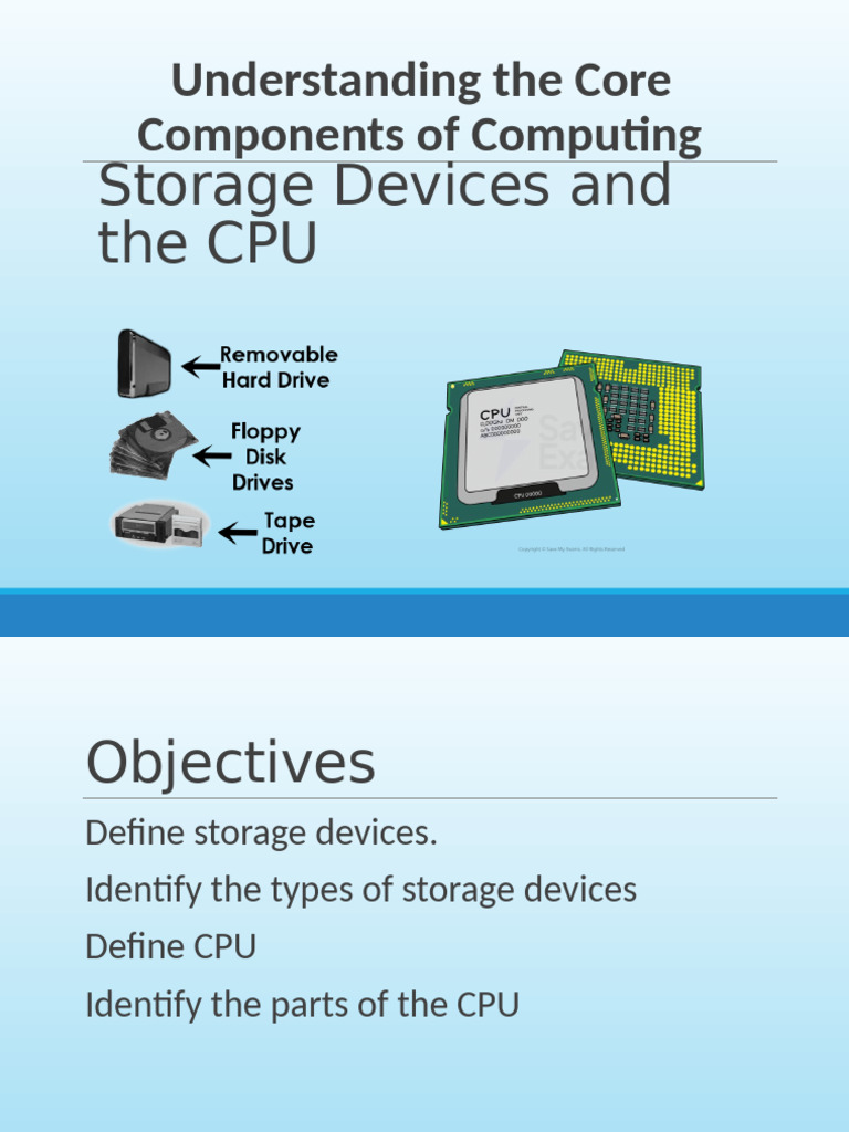 Storage Devices and CPU Overview | PDF