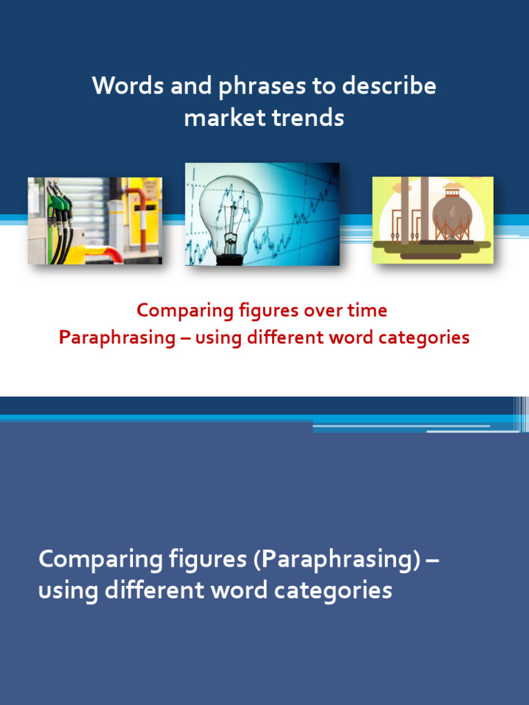 Comparing Market Trends and Figures | PDF | Adjective | Verb