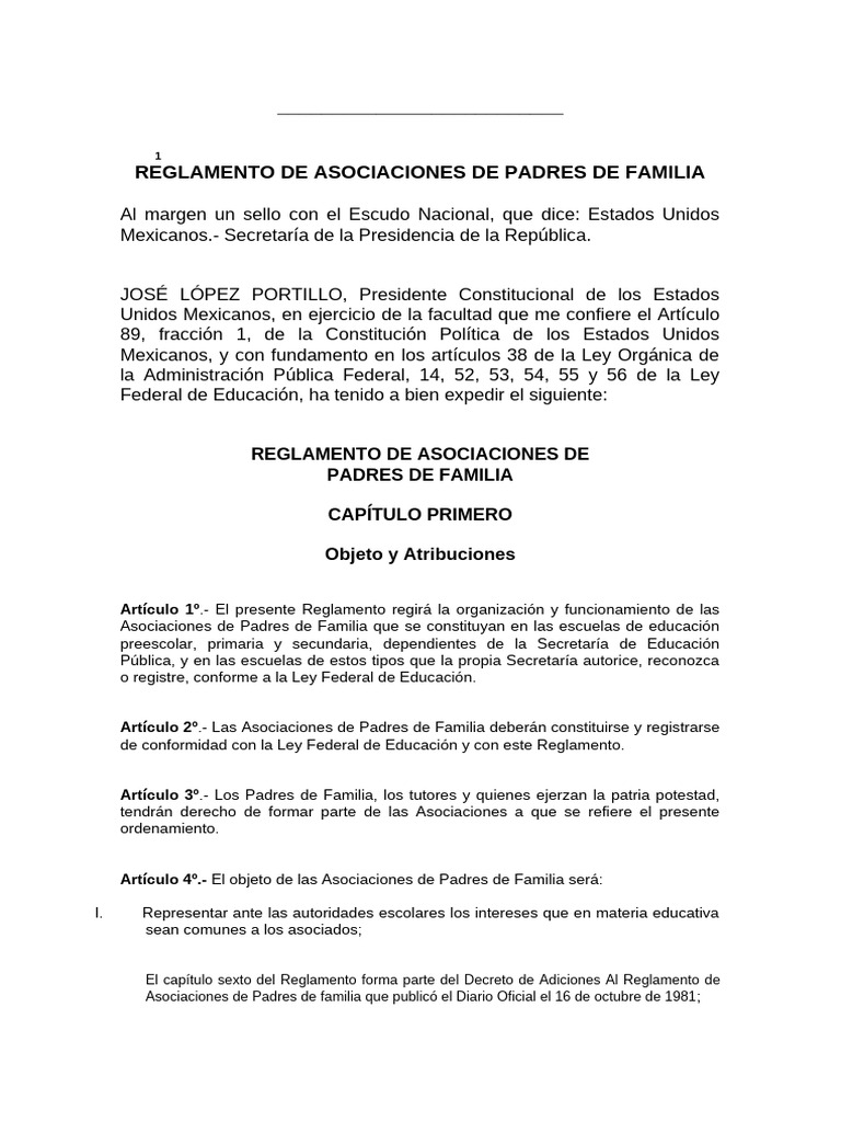 Reglamento Dela Apf | PDF | Regulación | Escuelas