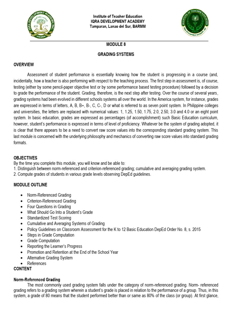 Understanding Grading Systems in Education | PDF | Standardized Tests