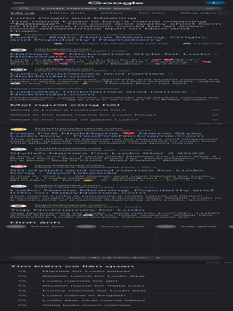 Ludo names for boy - Tìm trên Google | PDF